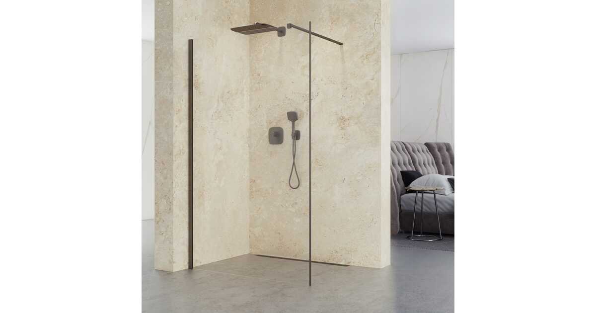 [Zestaw] Atrium Como 2.0 kabina walk-in brush gun metal 67x200cm G USP ...